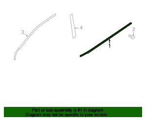 2013-2017 Hyundai Elantra GT Belt Molding 82220-A5010 | OEM Parts Online