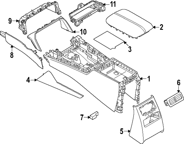 2024 Mazda CX-90 Console Base KMV7-64-420A-02 | TascaParts.com