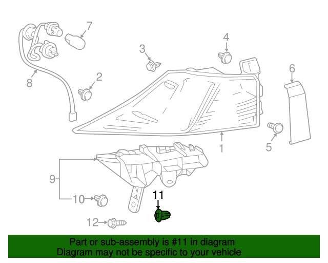 90189-06203 - Side Retainer Grommet 2008-2024 Lexus | Lexus Parts Outlet