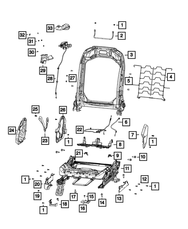 Genuine OEM Front Seat Cable Part# 68372439AB Fits 2018-2019 Jeep ...