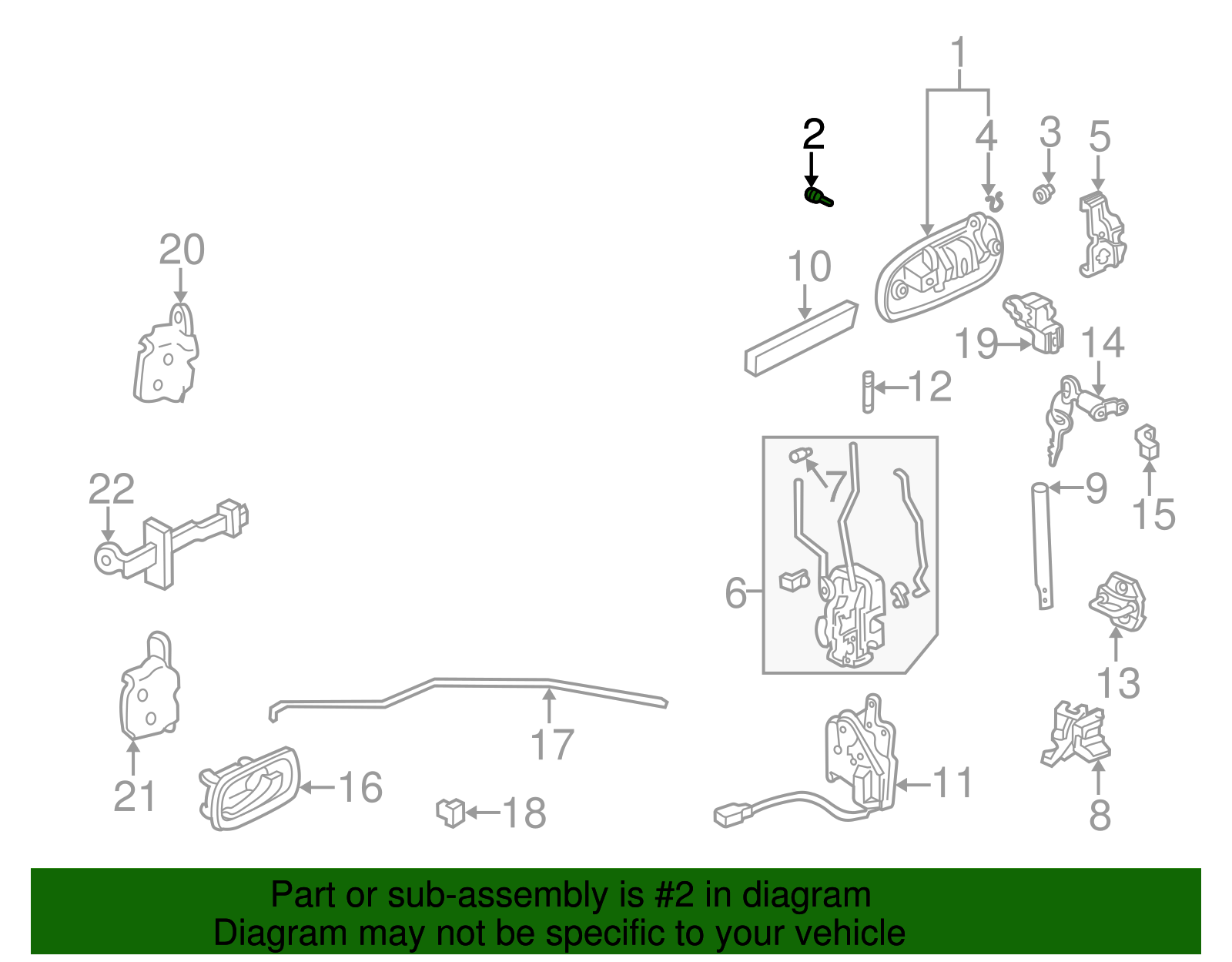 72134-S04-003 - Handle, Outside Bushing 1996-2000 Honda Civic | Honda ...