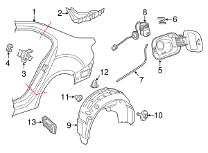 2011-2018 Volkswagen Jetta Quarter Panel 5C6-809-843-A | QuirkParts