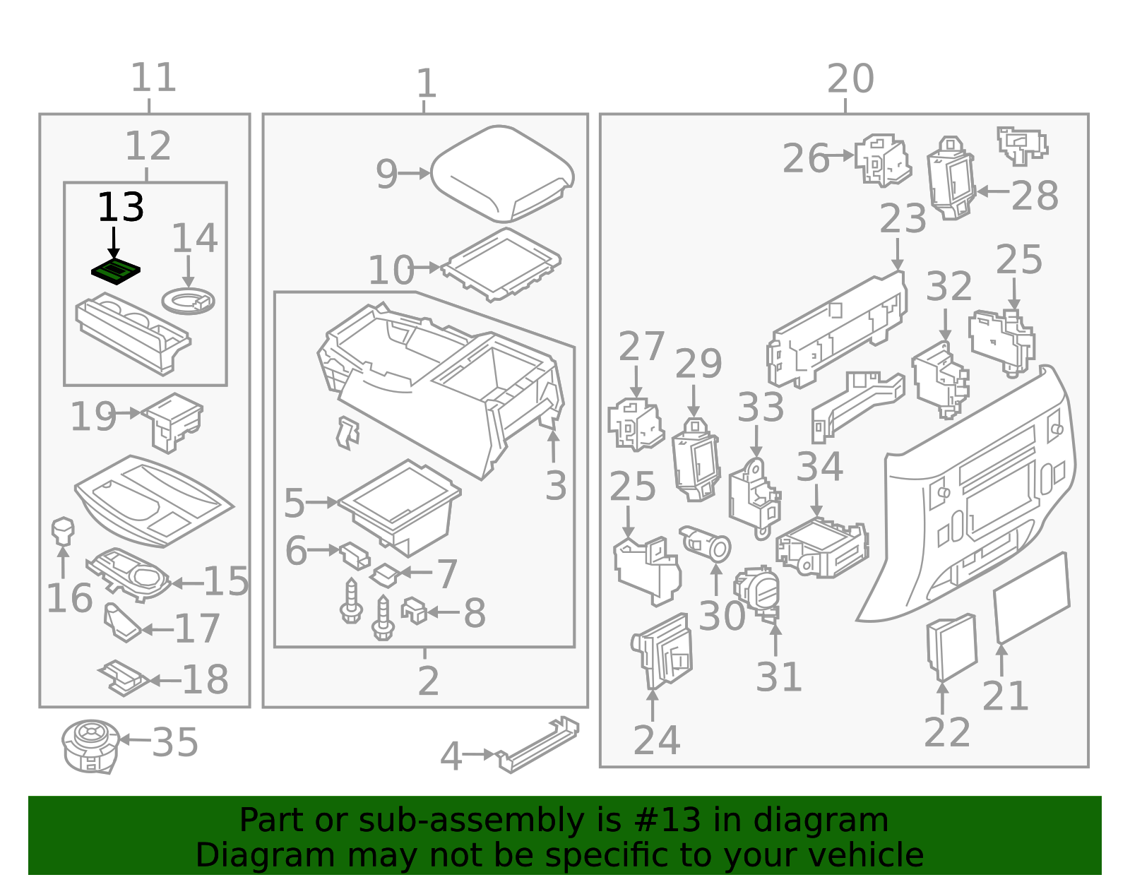 96973-6GW0A - Cup Holder Mat 2018-2020 Infiniti QX80 | INFINITI Parts ...