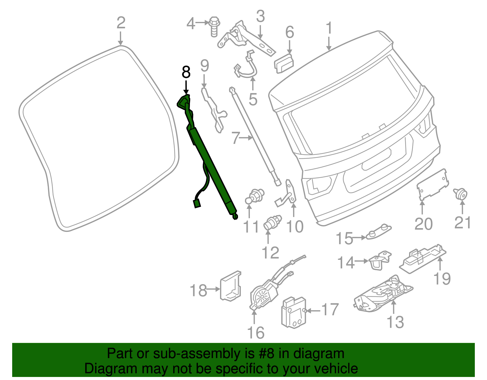 Genuine BMW 51-24-7-432-741 | Lift Cylinder | FREE Shipping on Most ...