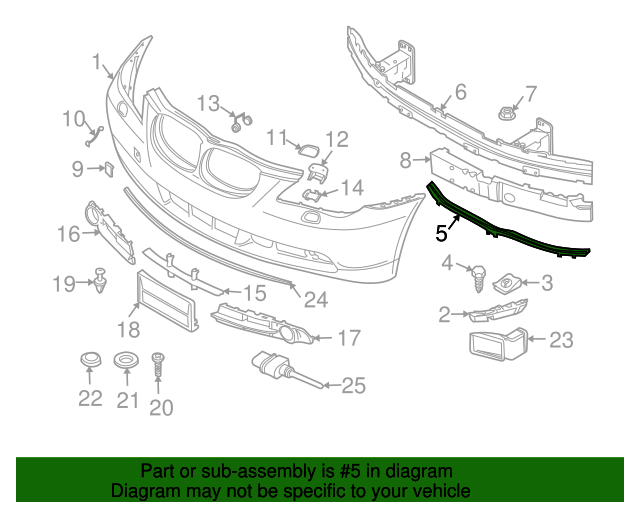 51117063835 - 2004-2010 BMW Upper Seal (51-11-7-063-835) | BMW of South ...