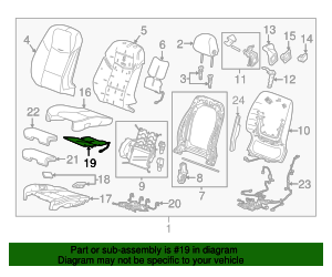 2017-2019 Cadillac ATS Driver Seat Cushion Heater 13508733 | OEM Parts ...