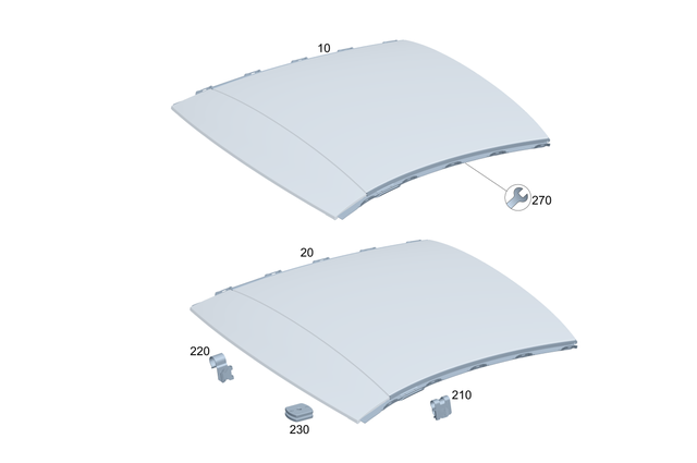 205-780-30-00 - Sliding Sunroof Component 2024-2025 Mercedes-Benz ...