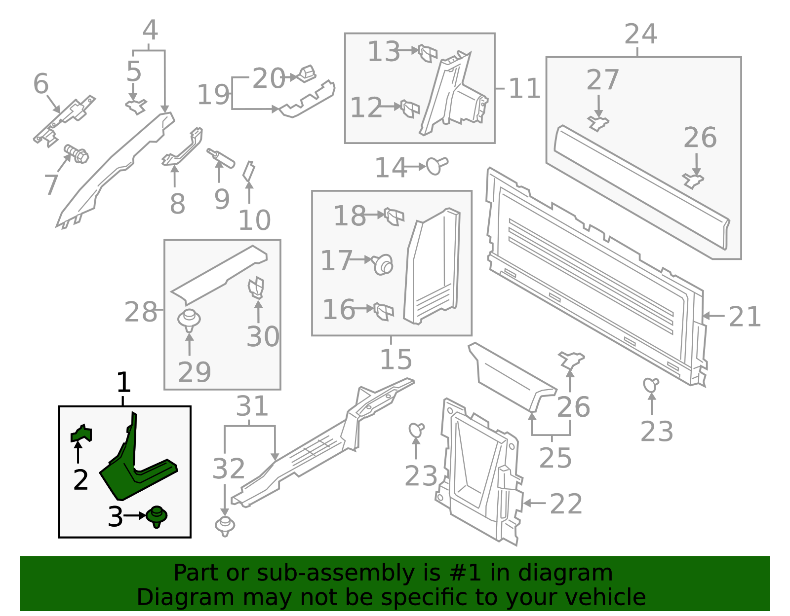KB3Z-2102344-AA - Cowl Kick Panel 2019-2023 Ford Ranger | AutoNation Parts