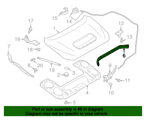 2015-2021 Subaru Front Seal 57252VA000 | Subaru Parts Store