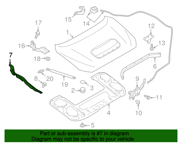 2015-2021 Subaru Protector 57256VA010 | Subaru Parts Store