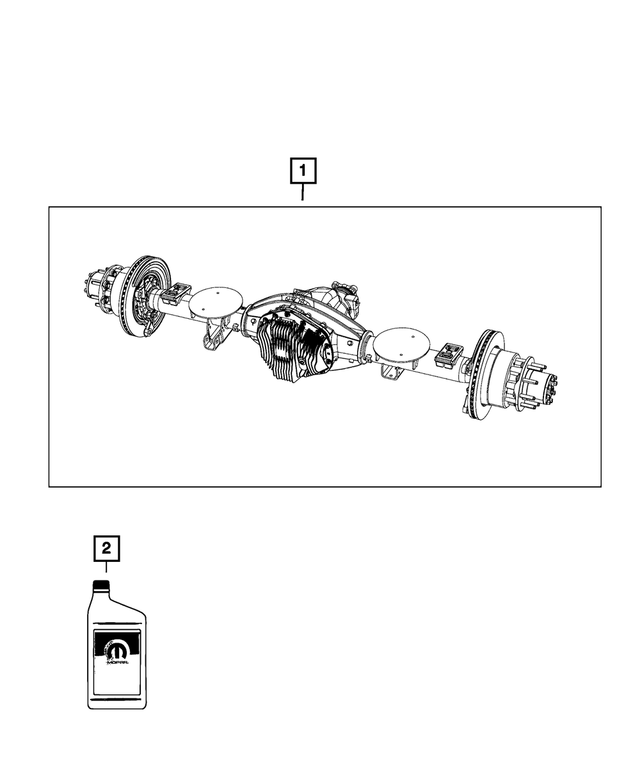2014-2018 Ram 3500 Rear Complete Axle Assembly 68275059AE | Mopar Estores