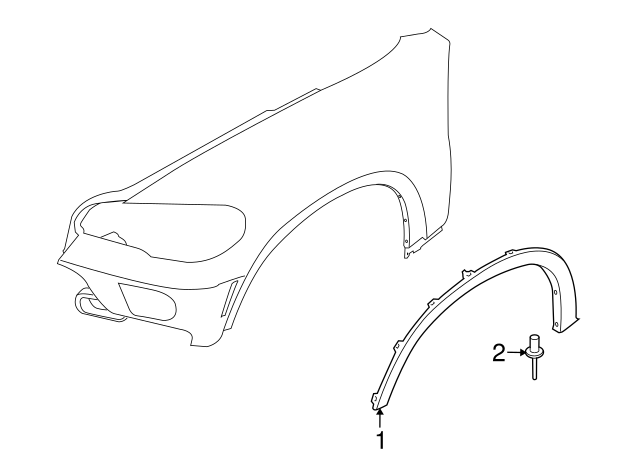 51777176236 - 2008-2014 BMW X6 Wheel Opening Molding (51-77-7-176-236 ...