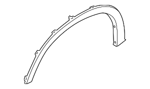 51777176236 - 2008-2014 BMW X6 Wheel Opening Molding (51-77-7-176-236 ...