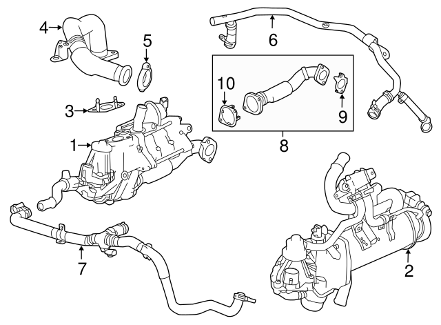 2016-2021 Land Rover Exhaust Gas Re-Circulation (Egr) Valve Gasket ...