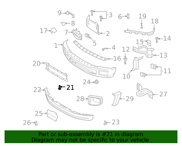 2015-2021 Ford Front Molding Clip -W714931-S300 | OEM Parts Online