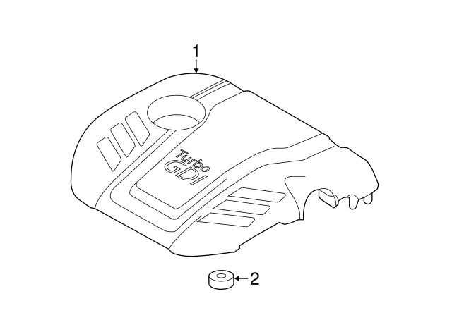 29240-2B710 - Engine Cover 2015-2017 Hyundai Sonata | AutoNationParts.com