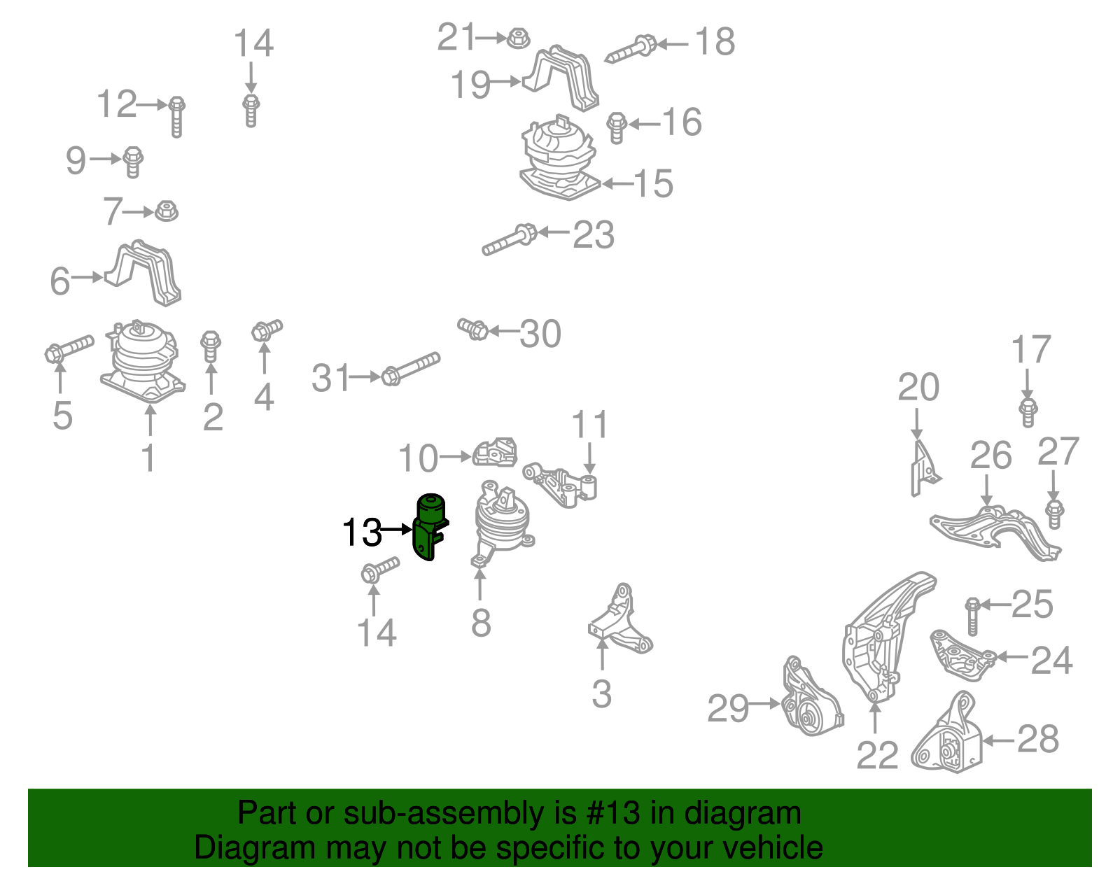 50825-THR-A01 - Dynamic Damper 2018-2024 Honda Odyssey | Honda Parts Online