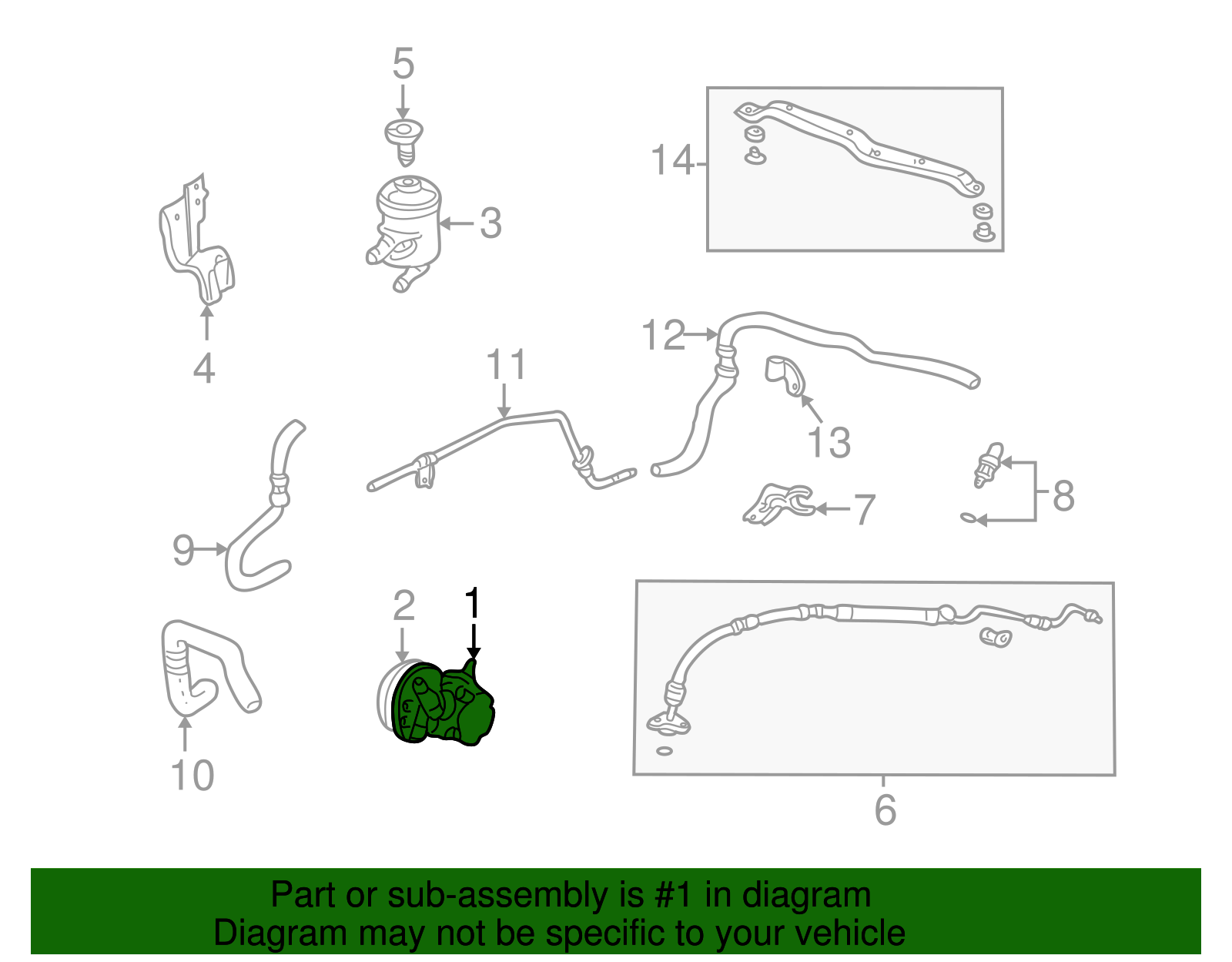 56110-PNB-A05 - 2005-2006 Honda CR-V - Pump Sub-Assembly P.S | Honda ...