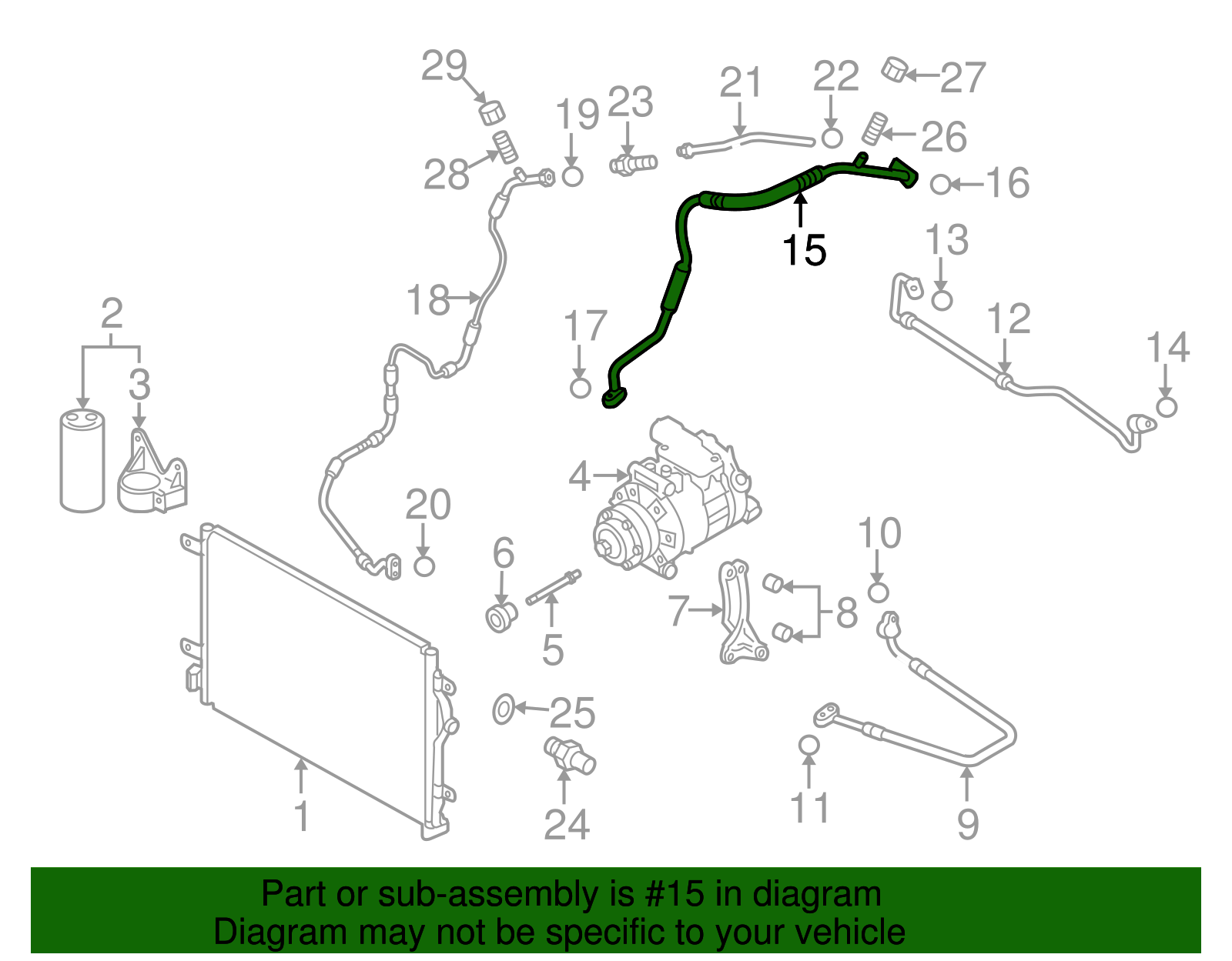 2007-2008 Audi AC Hose 8E0-260-701-BT | Audi OEM Parts Guy