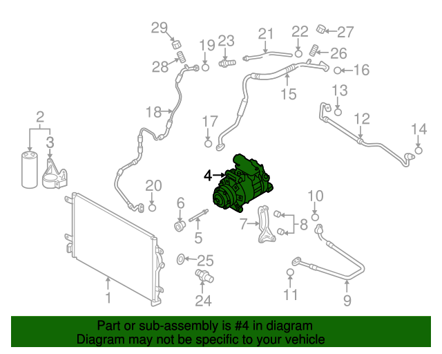 4F0-260-805-AH - A/C Compressor 2004-2011 Audi | Audi OEM Parts