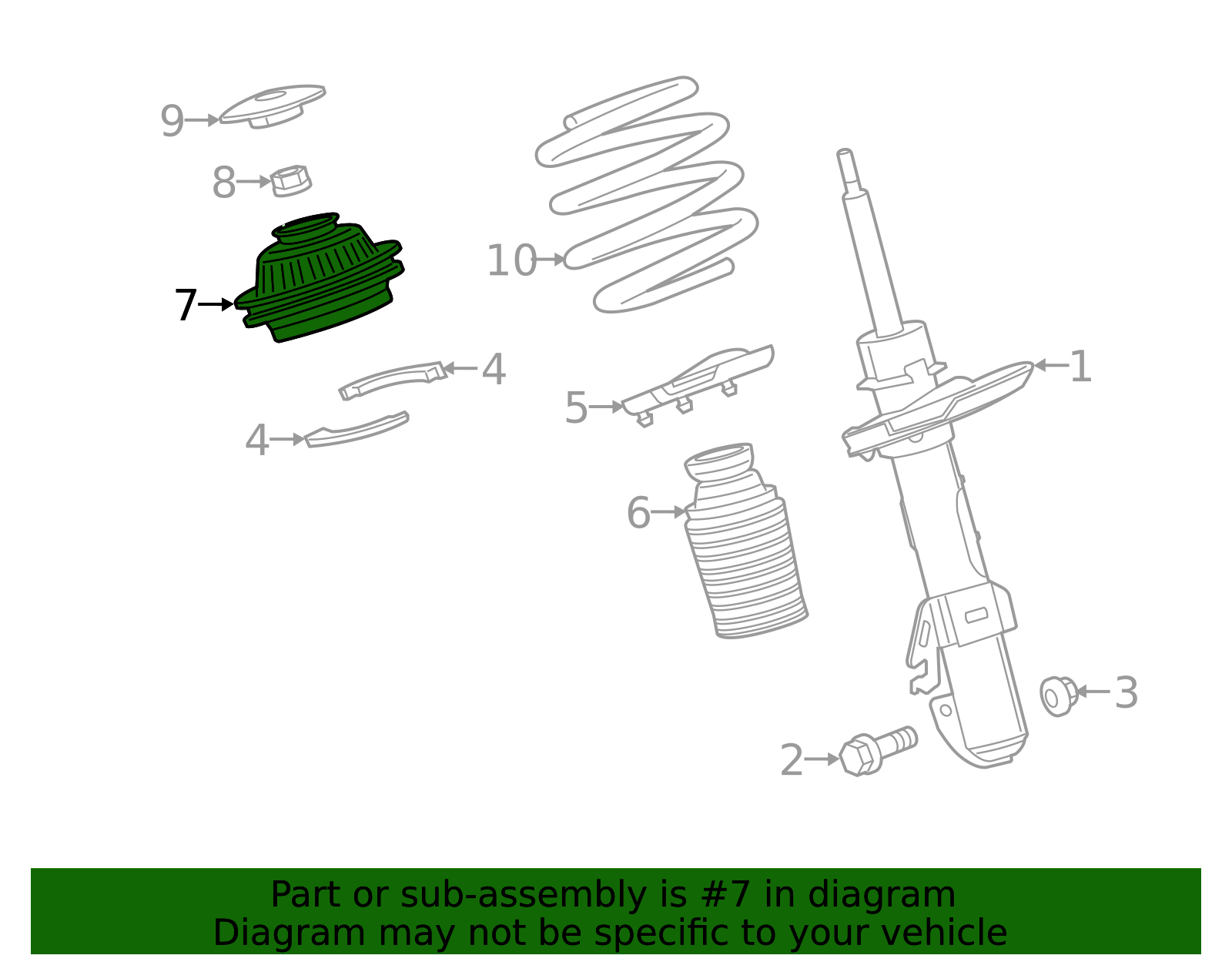 2014-2023 Mopar Strut Mount 68194317AC | Mopar Parts Canada
