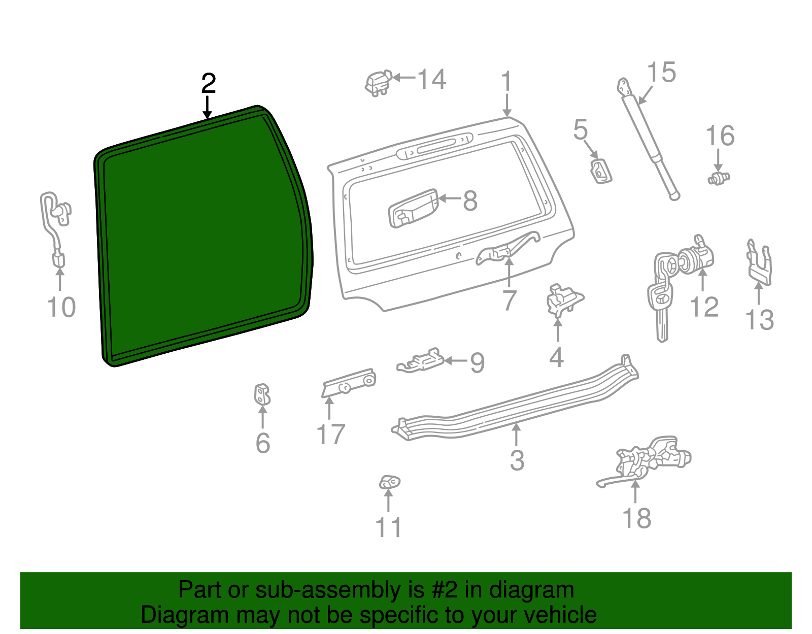 Genuine Toyota Weatherstrip part# 67881-60111 for 1998-2007 Toyota Land ...