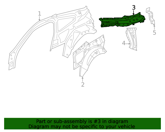 2021-2024 BMW Reinforcement C-pillar, right rear 41-00-9-879-826 ...