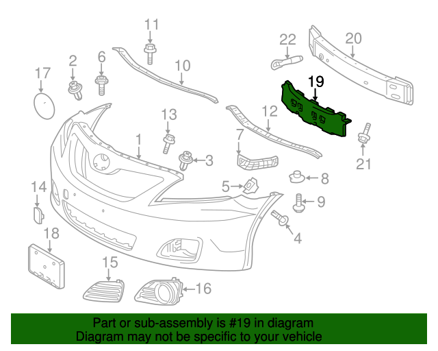 Toyota OEM Energy Absorber Part# 52611-06130 | OEM Vehicle Parts