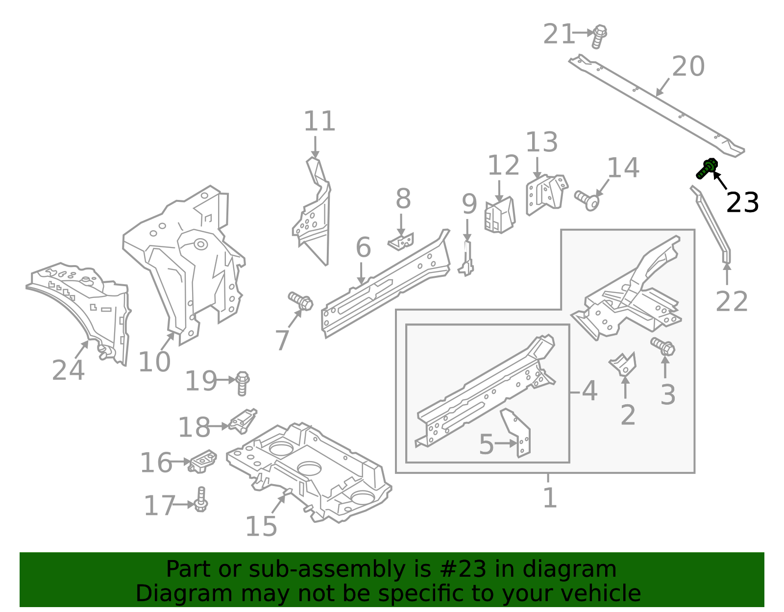 2019-2023 Jaguar I-Pace Side Brace Stud C2P25109 | JaguarParts.com
