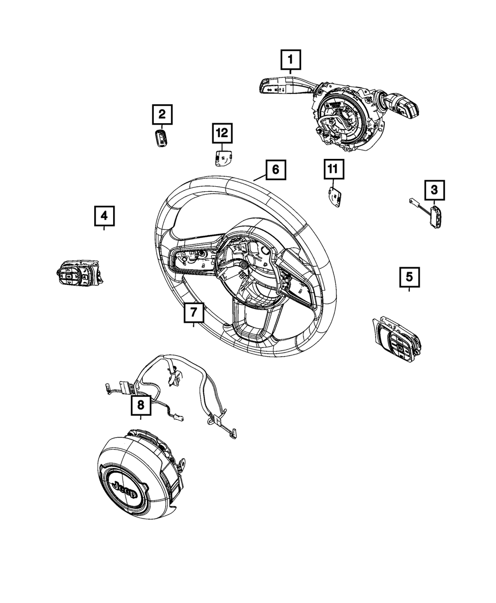 2018-2025 Jeep Wrangler Steering Column Module 68599297AA | Mopar eStore