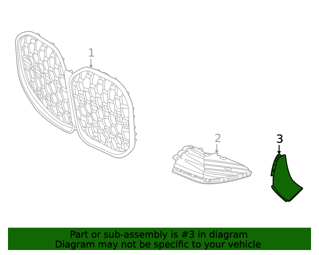 Genuine BMW 51-11-8-497-827 | Air Inlet Grille | FREE Shipping on Most ...
