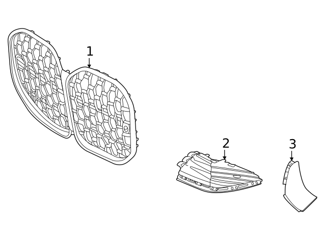 OEM BMW Grille Part# 51137486809 | BMW Parts Center