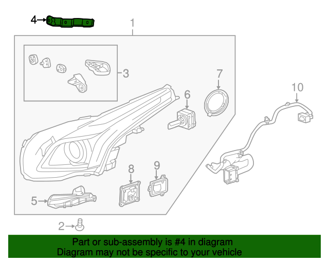 2014-2019 Cadillac CTS Passenger Side Headlamp Bracket 22788403 ...