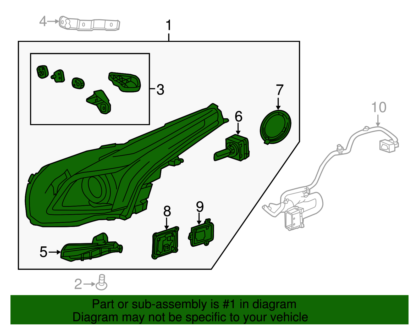 2015-2019 Cadillac CTS Driver Side Headlamp 84319717 GM | GMPartsDirect.com