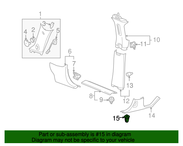 11609697 Clip - New OEM Part From GM Parts Direct | GM Parts Store