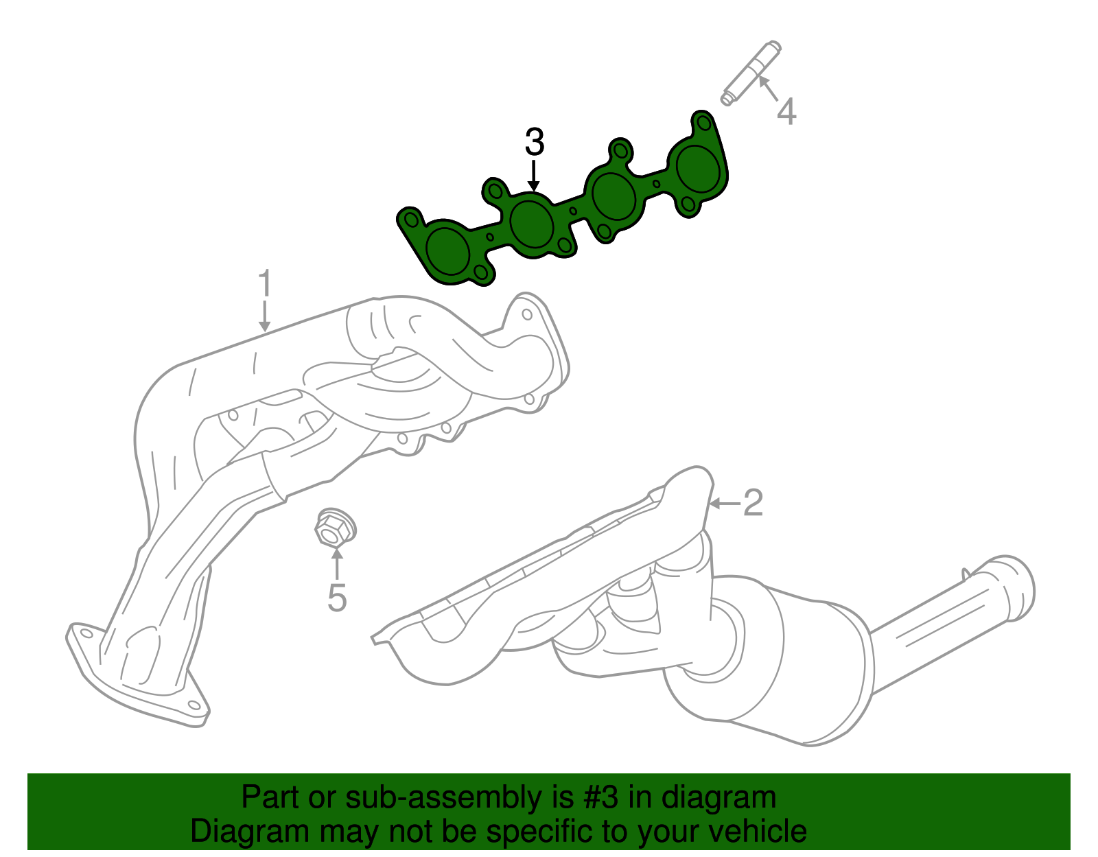 GR3Z-9448-D - High-Quality Manifold Gasket for 2015-2023 Ford Mustang ...