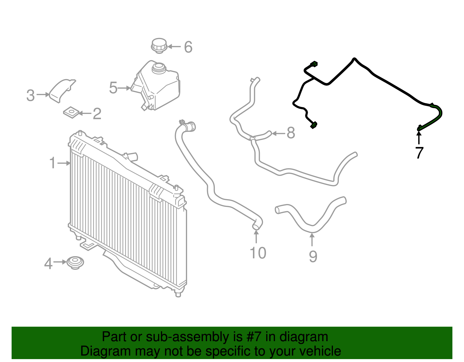 2018-2022 Ford EcoSport Overflow Hose gn1z8a365q | TascaParts.com