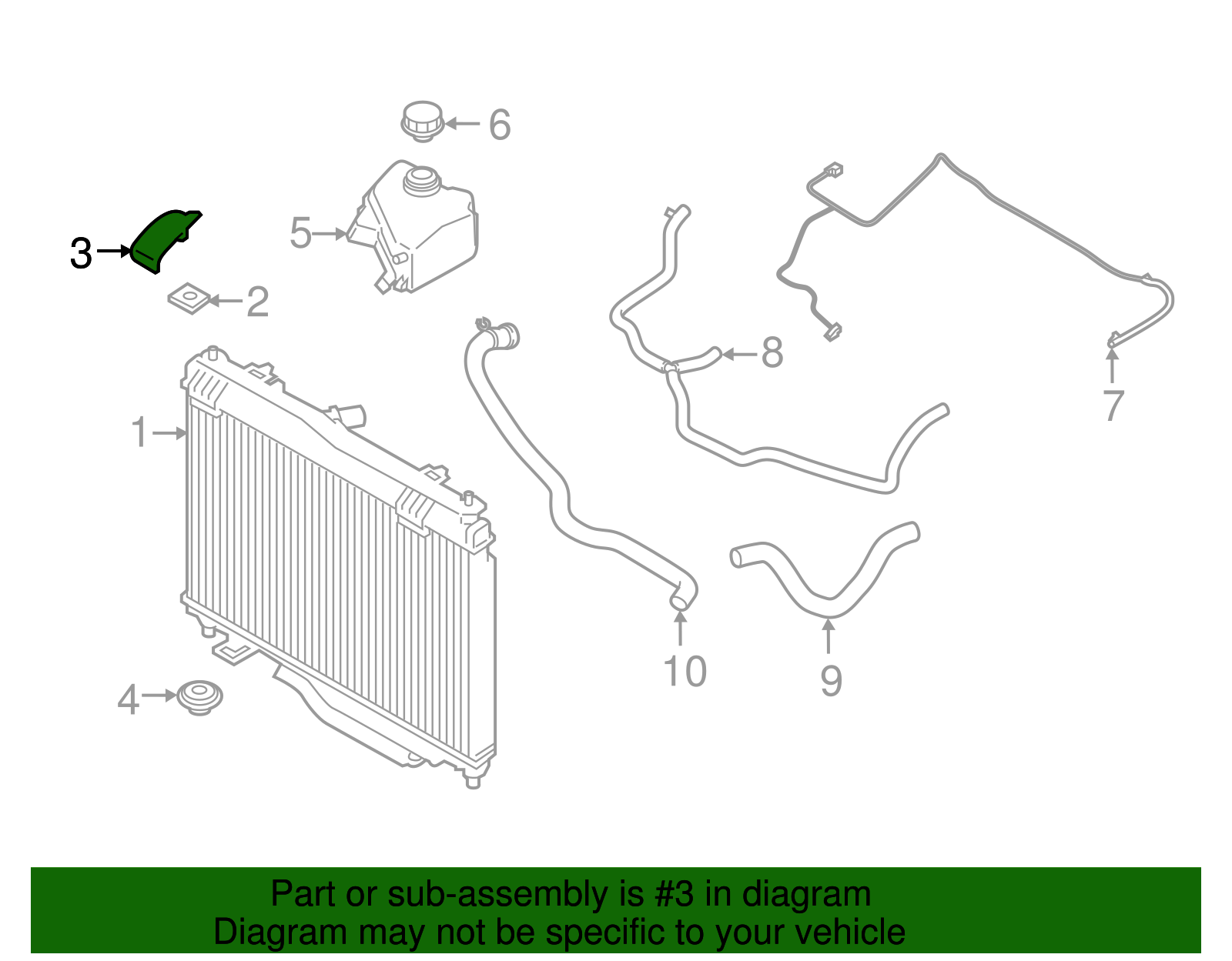 Genuine OEM Ford Part - Radiator Upper Bracket GN1Z-8A194-A | Genuine ...