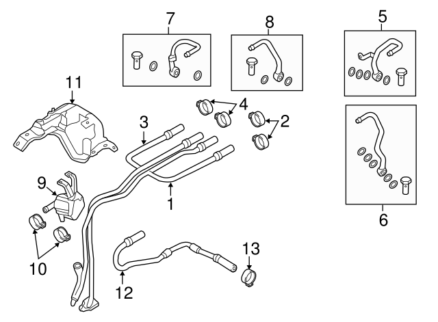 11-53-8-053-158 - Turbocharger Coolant Line 2012-2019 BMW ...