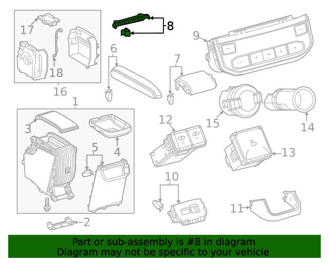 2020-2023 Toyota Highlander Front Cover 58818-0E060-B0 | Toyota Parts ...