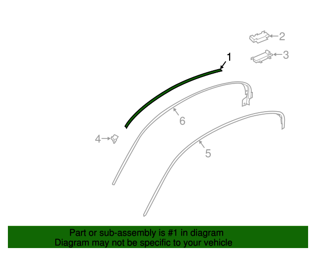 Genuine BMW 51-13-7-327-970 | Roof Molding | FREE Shipping on Most ...