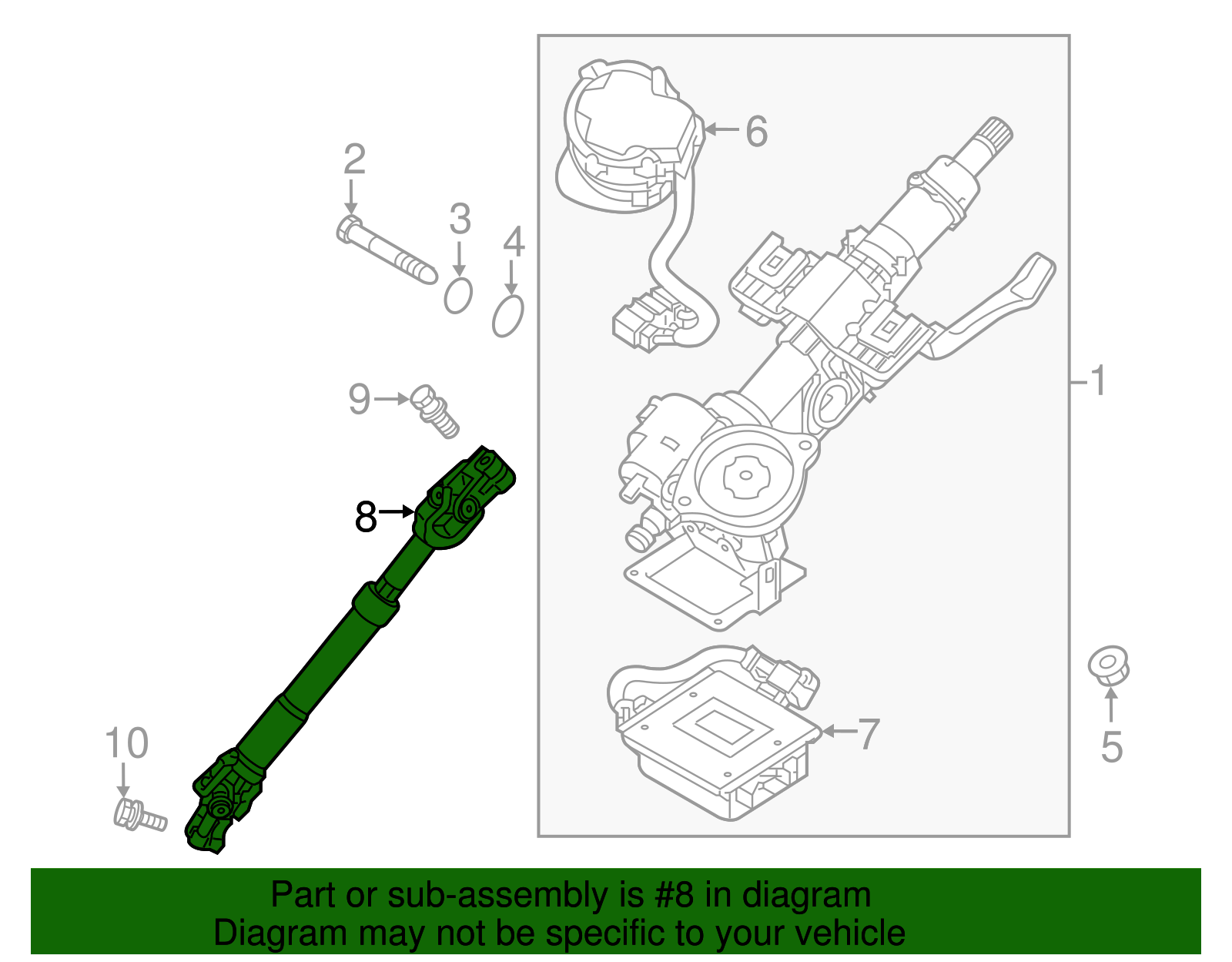 2016-2021 Hyundai Tucson Steering Shaft 56400-D3000 | Retail ...