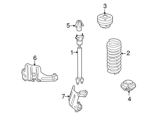 OEM Mercedes-Benz Shock Absorber For 2006-2011 Mercedes-Benz - Part ...