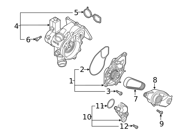 2015-2023 Audi Thermostat Unit 06L-121-111-P | Genuine Audi Parts