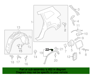 91513-T0A-A21 - Clip Arch Protector - 2015-2021 Honda | Honda Car Parts ...