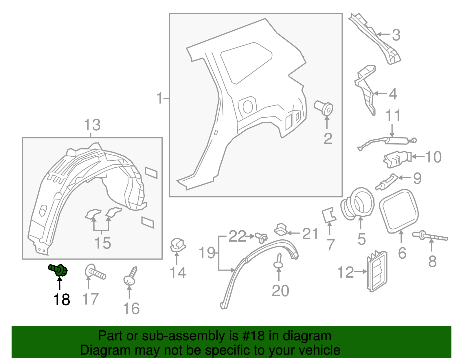 90149-SA0-003 - 1997-2025 Honda - Bolt Bumper | Genuine Honda Parts