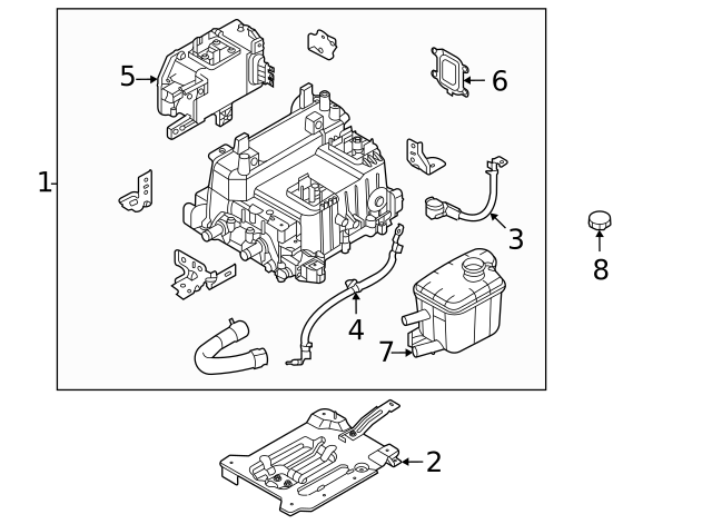 91660-BY000 - Positive Cable 2021-2023 Hyundai Elantra ...