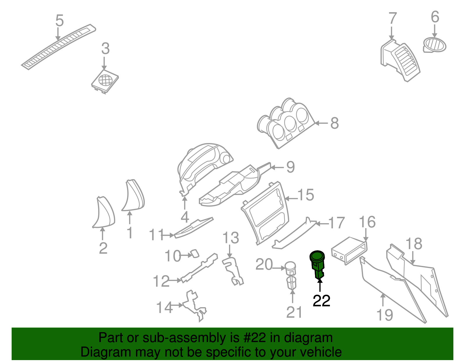 2003-2014 Nissan Ambient Light Sensor 28576-AM600 | Temecula Nissan Parts