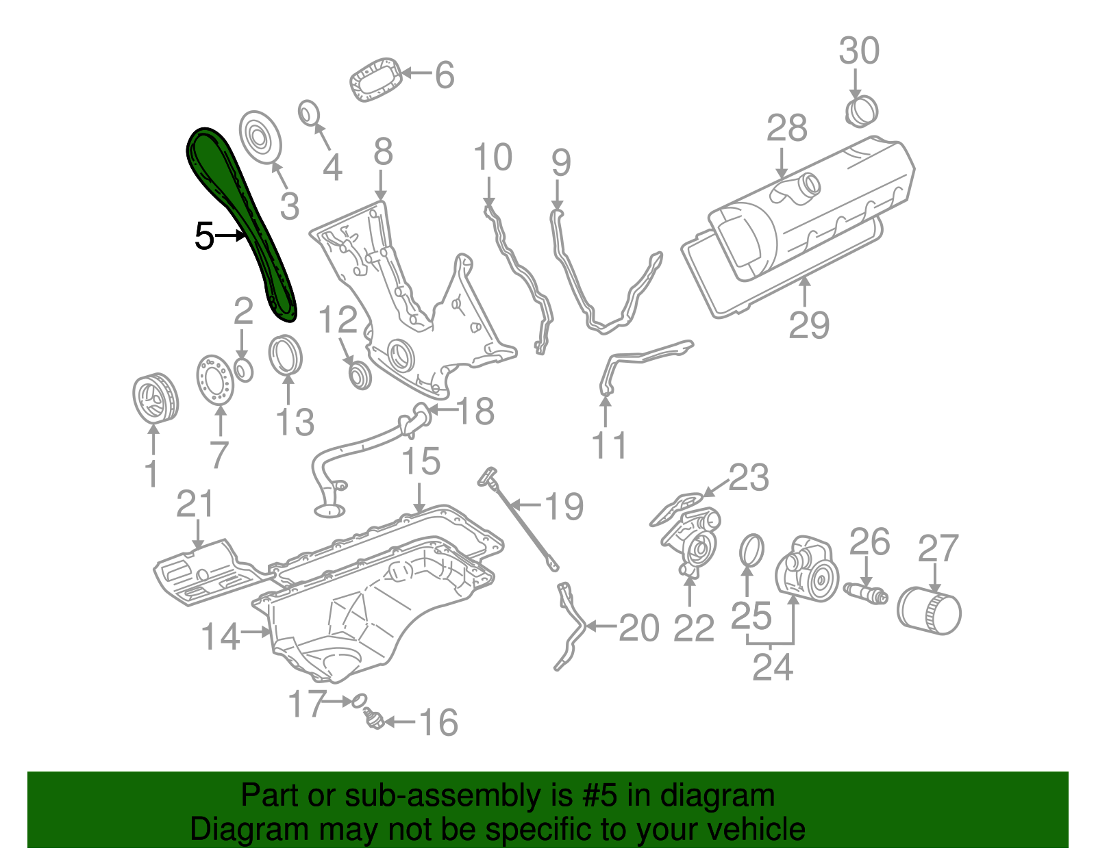 5W7Z-6268-AA - Timing Chain 1991-2014 Ford | Ford Parts Direct