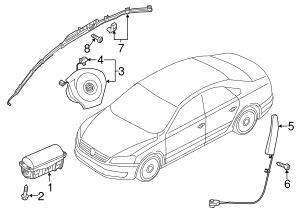 2010-2019 Volkswagen Driver Air Bag Harness 3C8-971-584-F | vwpartscenter